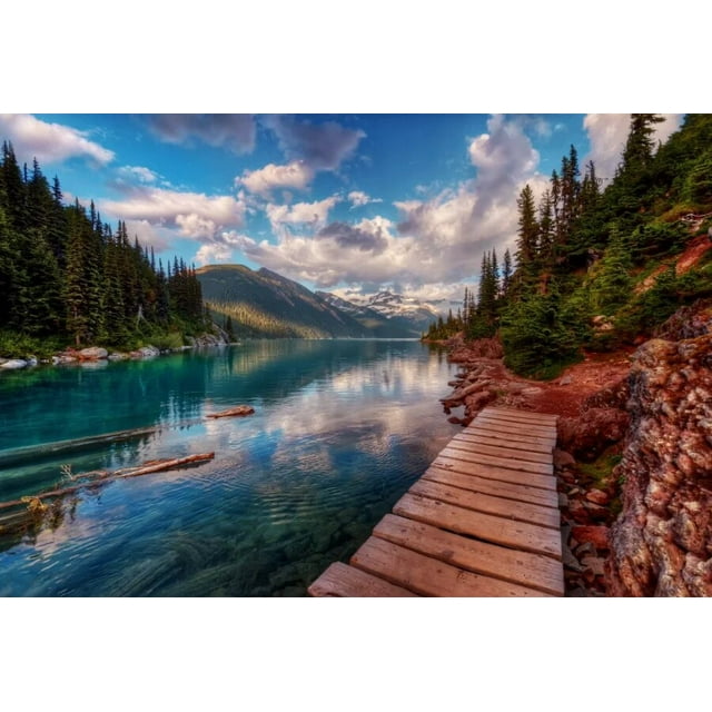 Spring Cherry Blossom Flowers River Boat Mountain Seaside Scenic ...