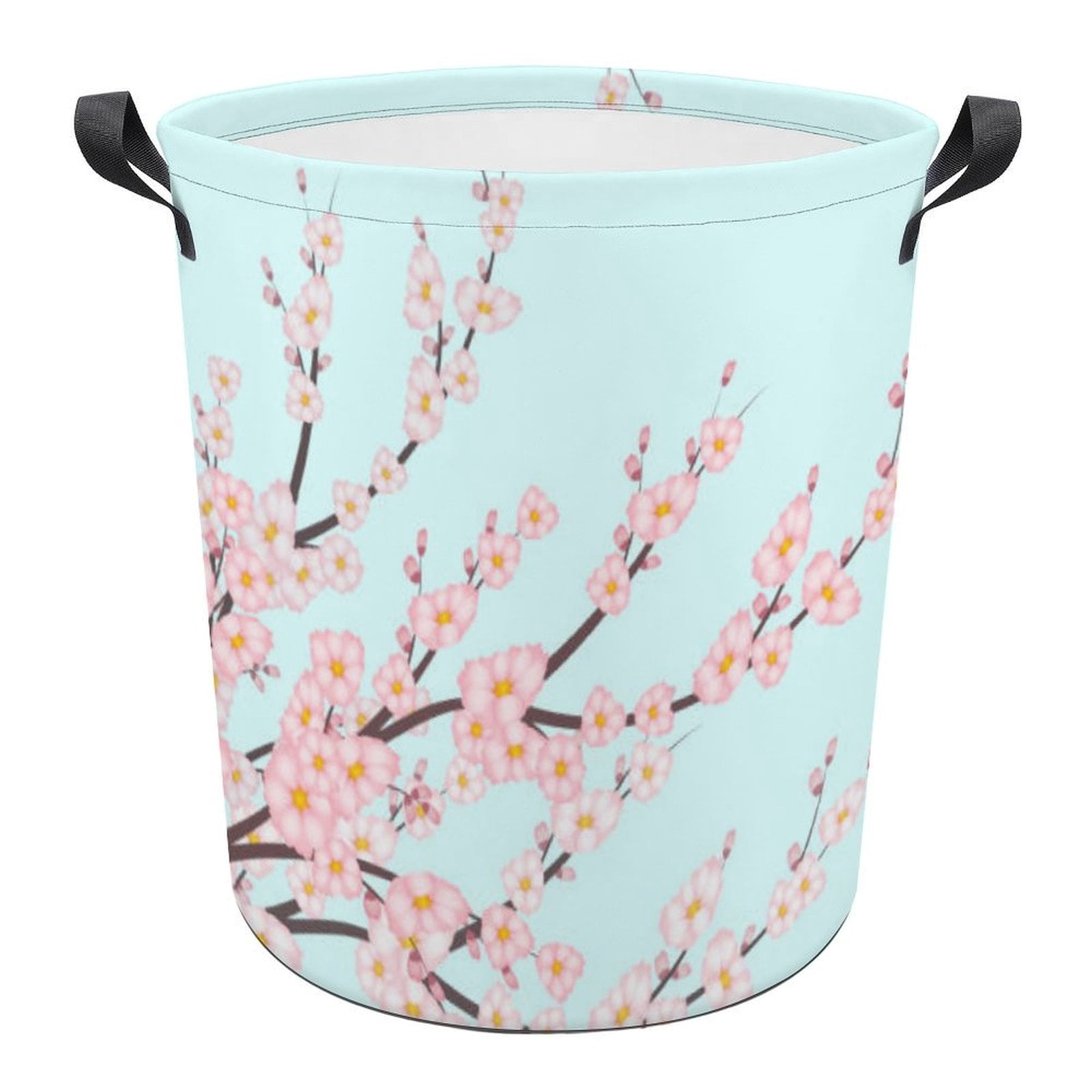 Spring Cherry Blossom Pattern Laundry Basket Storage Basket Controller ...
