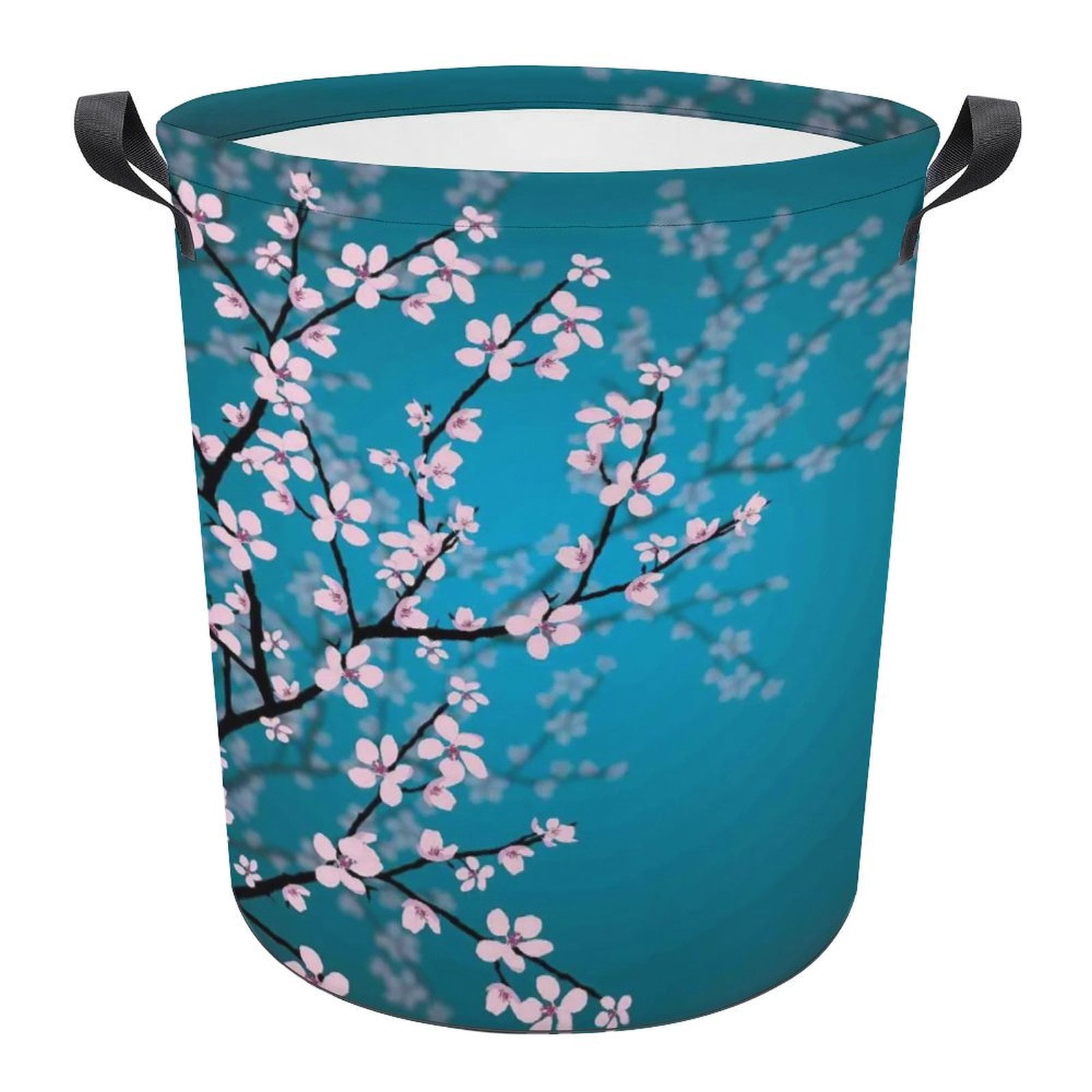 Spring Cherry Blossom Pattern Print Foldable Laundry Basket for Clothes ...