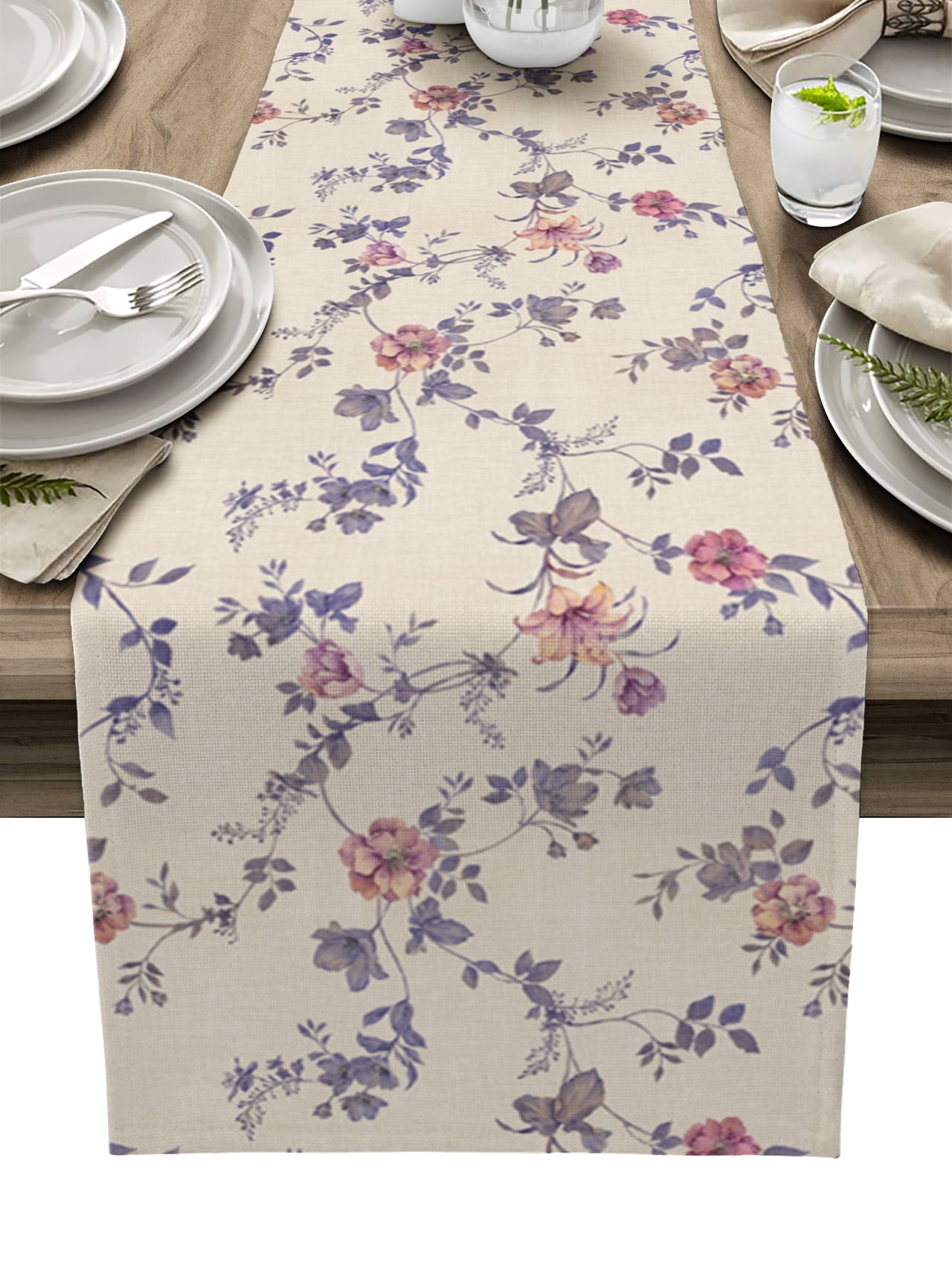 Spring Cherry Blossom Pink Petals Table Runner ration Home r Dinner ...