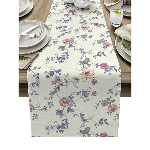 Spring Cherry Blossom Pink Petals Table Runner ration Home r Dinner ...