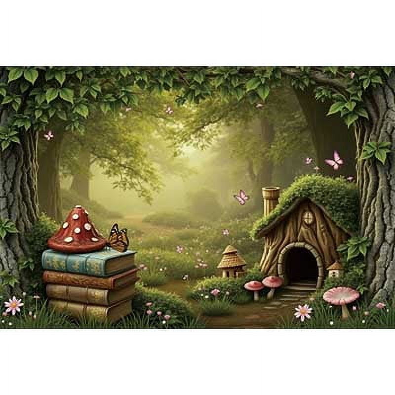 Spring Childr Enchanted Gard Birthday Party Background Fairy Forest ...