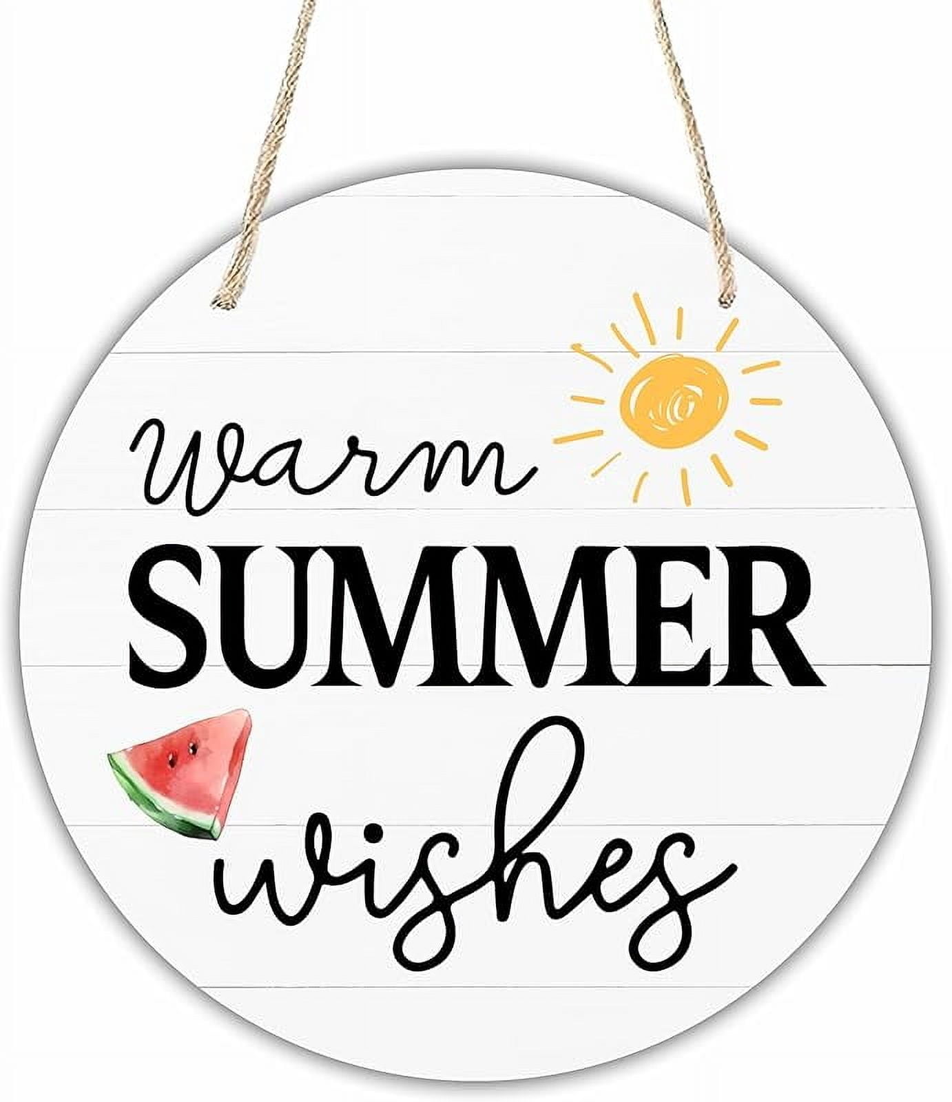 Spring Circle Wooden Hanging Decorative - Warm Spring Wishes - Welcome ...