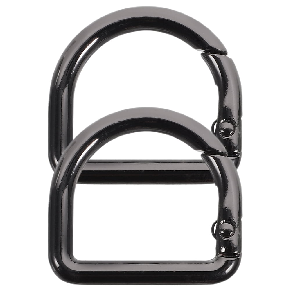 Spring Clasp Connector,D Shaped Carabiner,2Pcs Metal Spring Clasp D ...