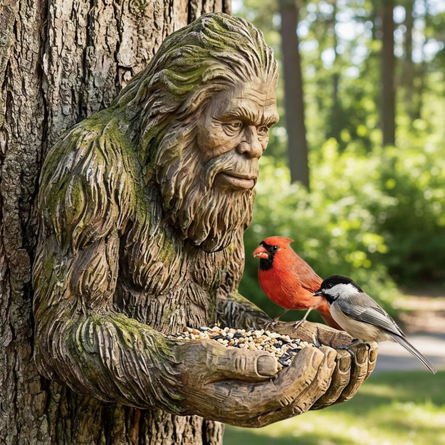 Spring Clearance! Easter Ape Tree Faces Decor Outdoor Bird Feeder ...