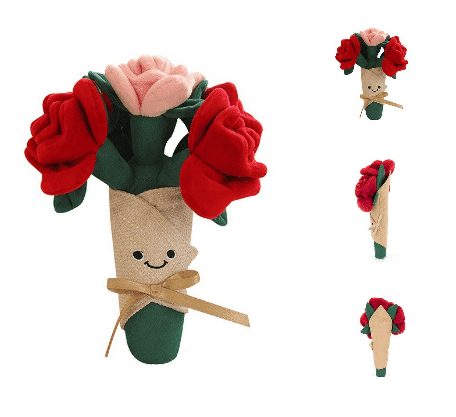 Spring Clearance Jellycat Amuseables Rose Bouquet Soft Stuffed Cuddly ...