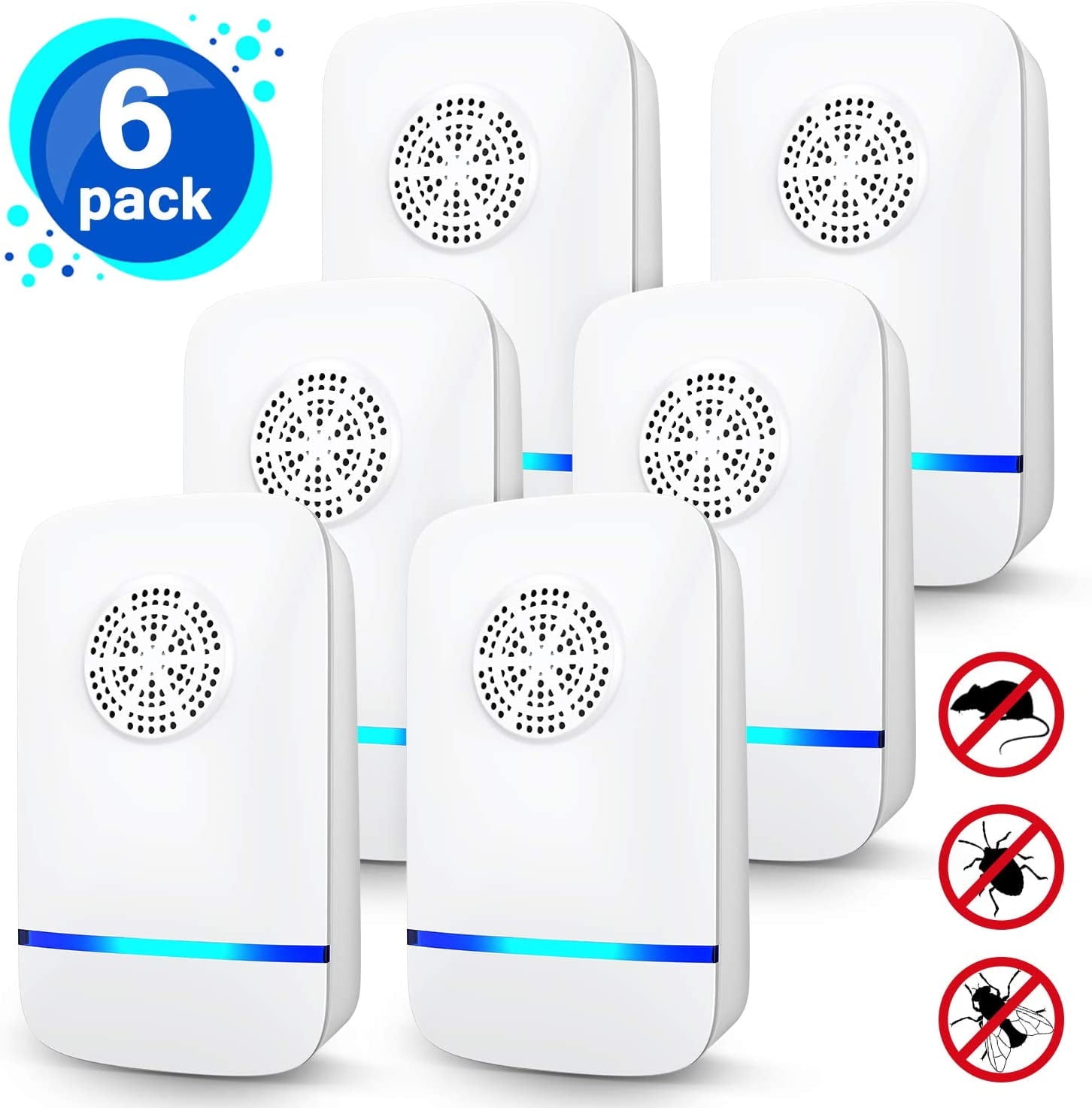 Spring Clearance Ultrasonic Pest Repeller 6 Pack, Insect Control ...