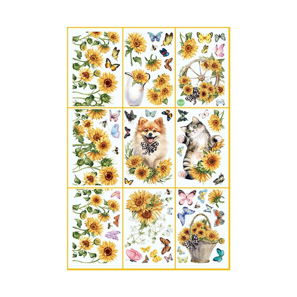 Spring Clings for Window Glass Flower Butterfly Home School Office ...