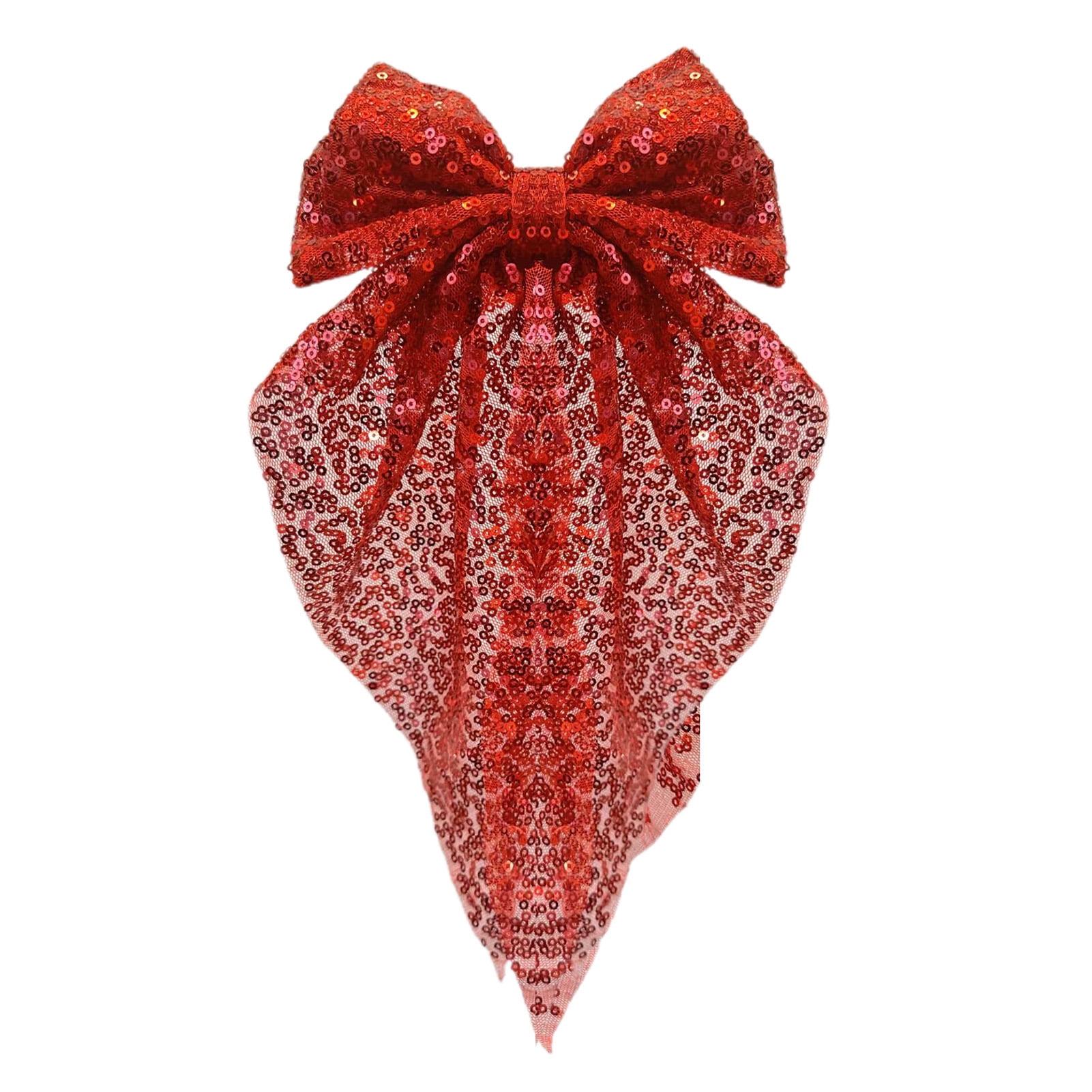 Spring Clip Glitter Layered Hair Bow Hair Pin Women Girls Sparkling ...