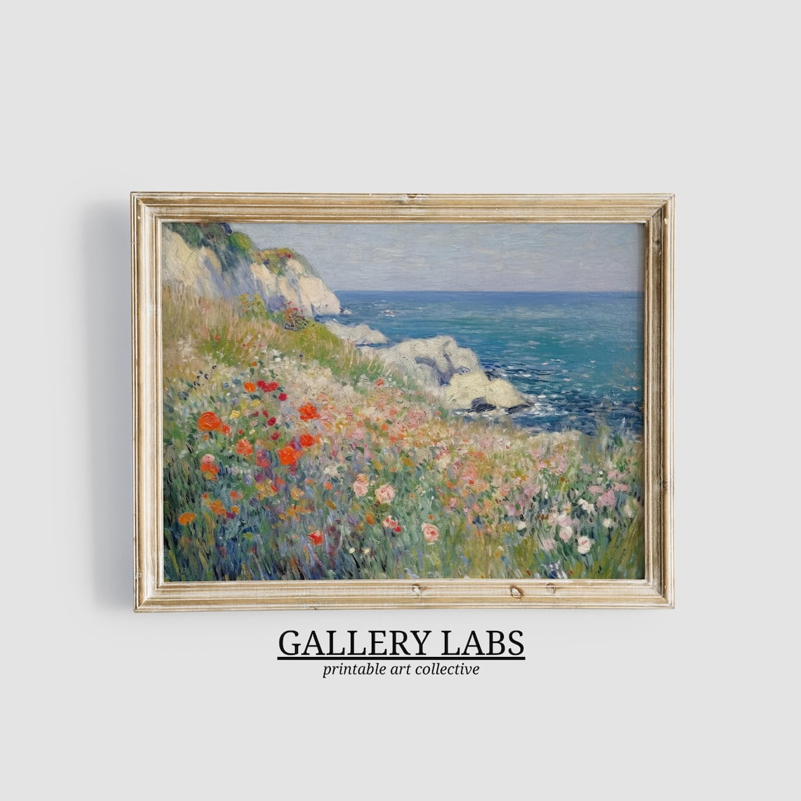 Spring Coastal Painting Seascape Wall Art Ocean Print Able Beach House ...