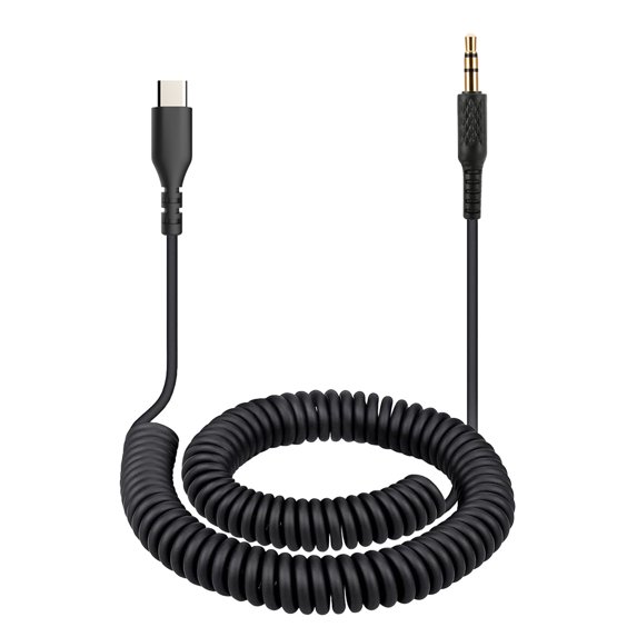 Spring Coil 3.5mm to Type C Music Wire TangleFree PVC Wire for Monitor ...