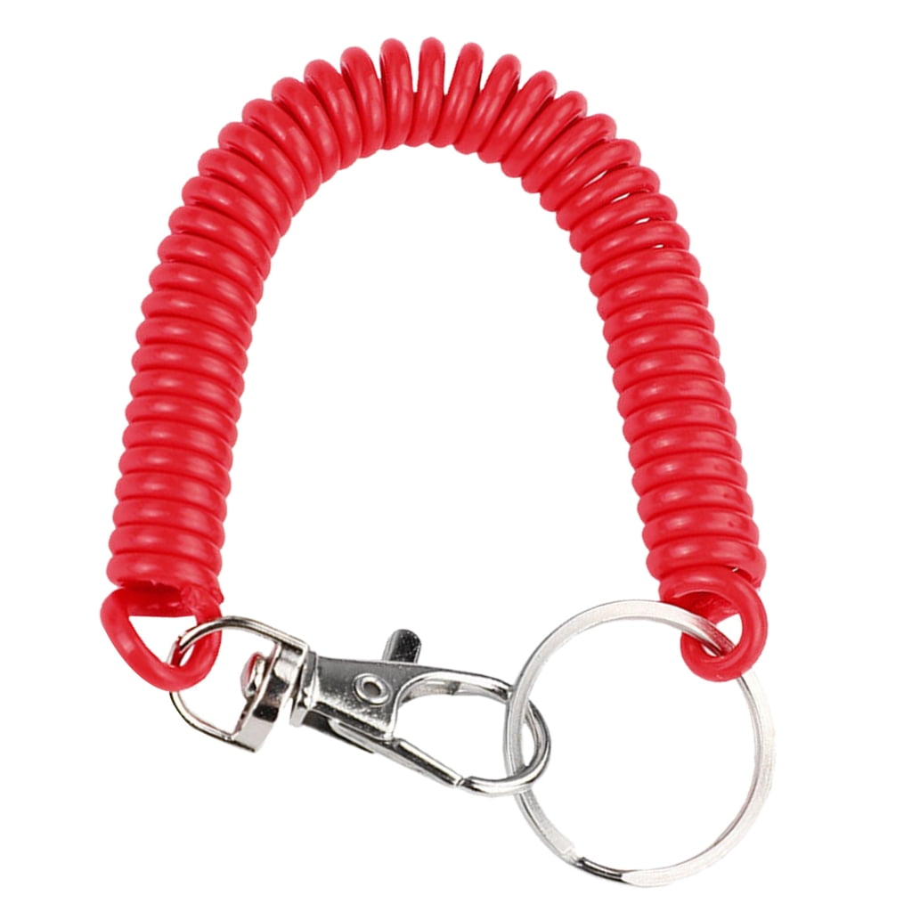 Spring Coil Stretchy Keychains Retractable Elastics Keychains Spirals ...