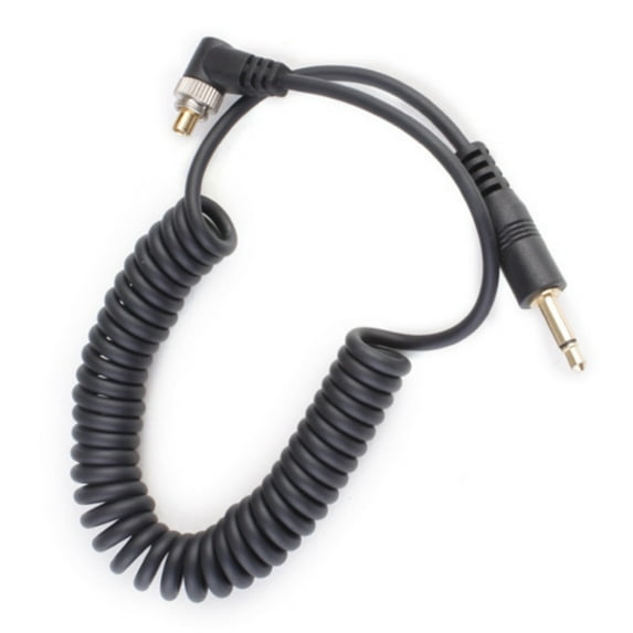 Spring Coiled Extension Cord PC to 3.5mm Male Flashing Sync Cable Wire ...