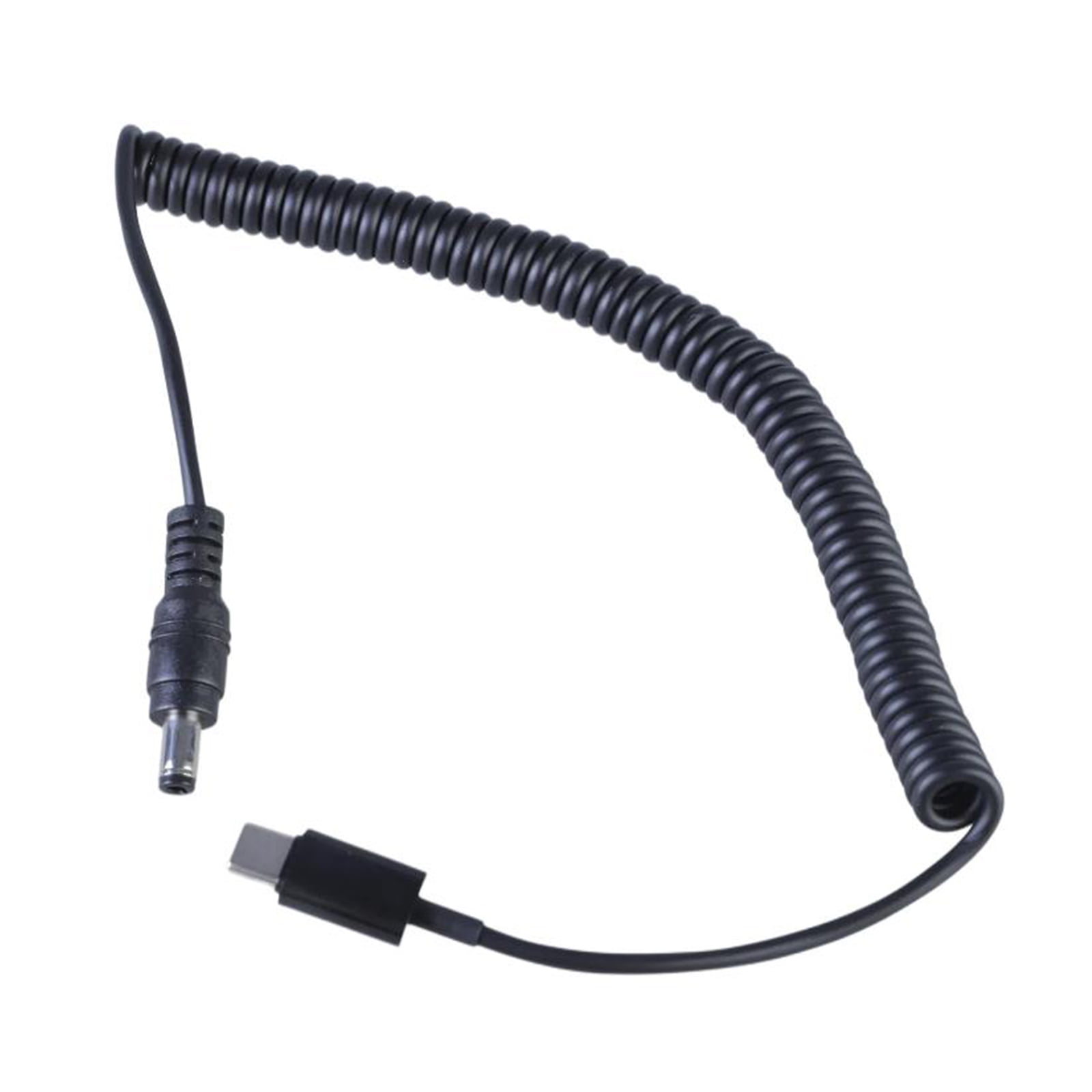 Spring Coiled Type C to 5.5x2.5mm Power Cord 45W Charging Cable Wire ...