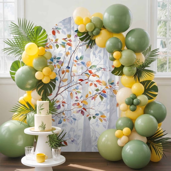 Spring Color Trees Arch Backdrop Cover, 5FT, Farmhouse Watercolor ...