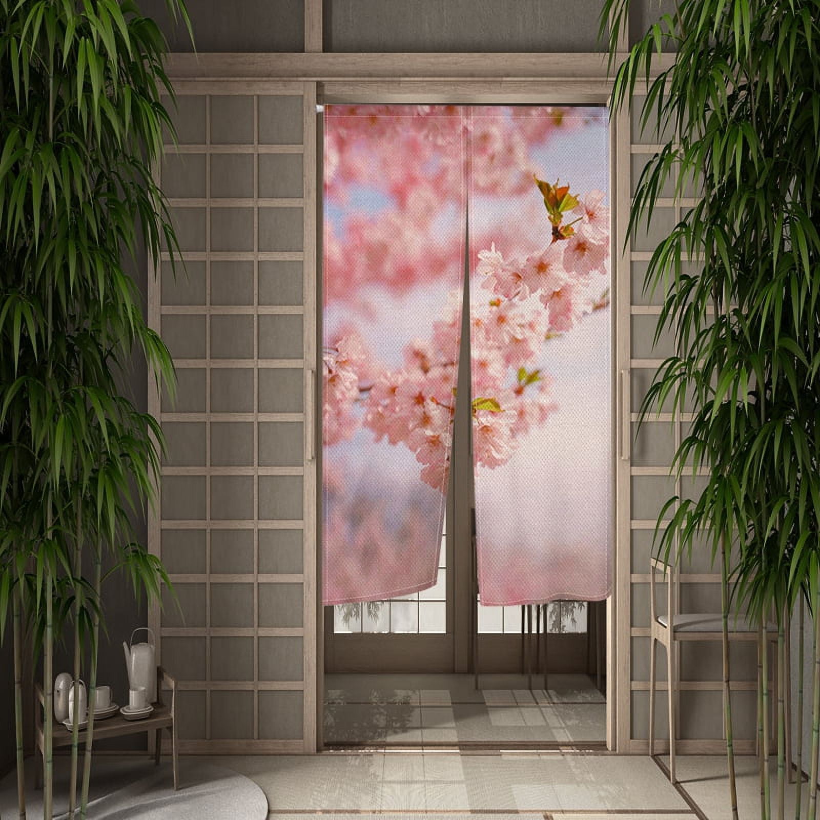 Spring Colorful Flower Door Curtain Nordic Doorway Curtains for Bedroom ...