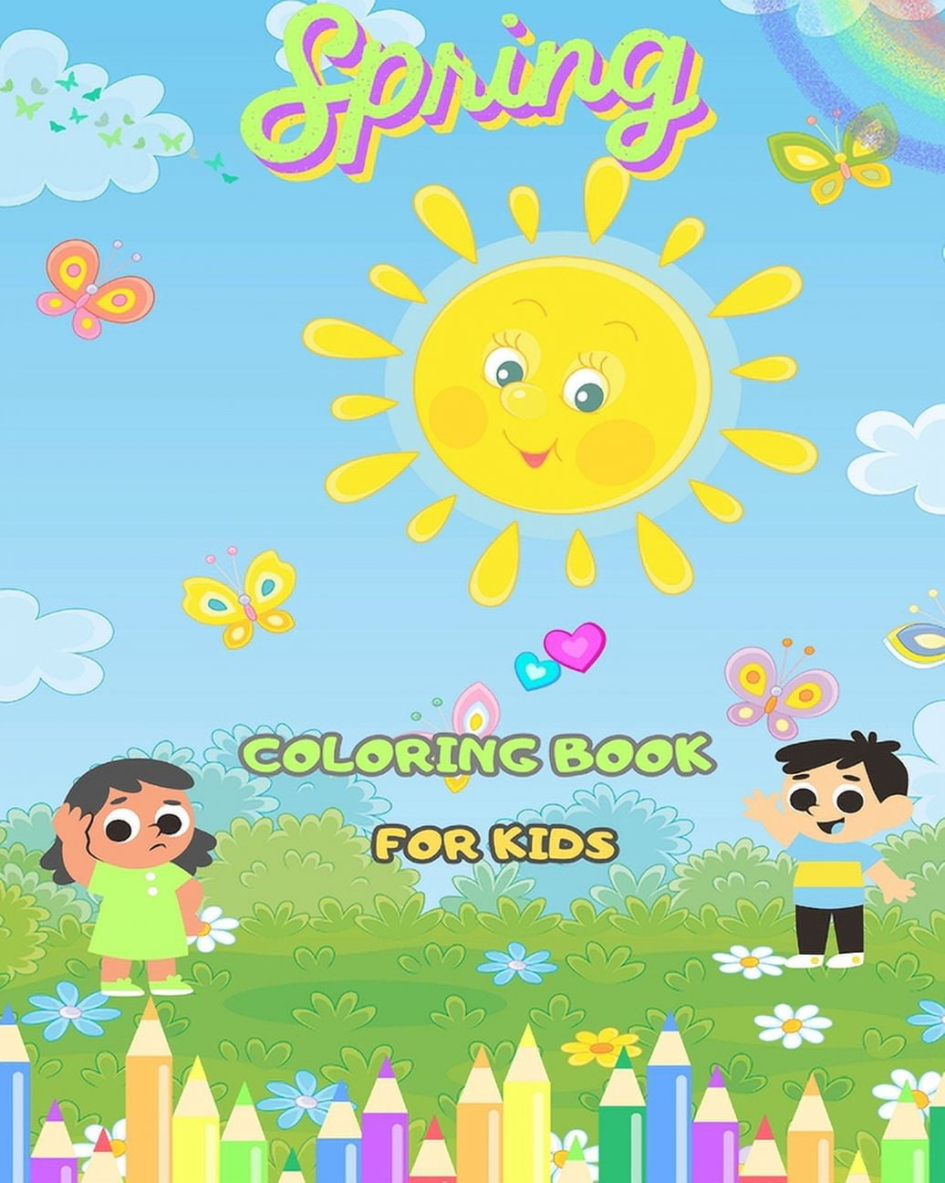 Spring Coloring Book For Kids: Fun And Simple Coloring Pages of Spring ...