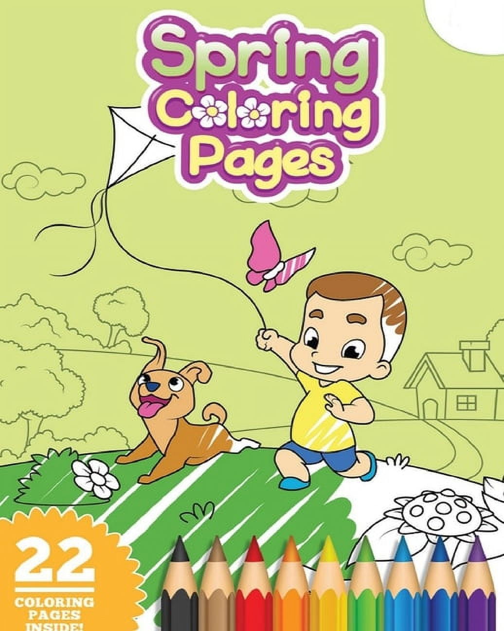 Spring Coloring Book For Kids: Fun And Simple Coloring Pages of Spring ...