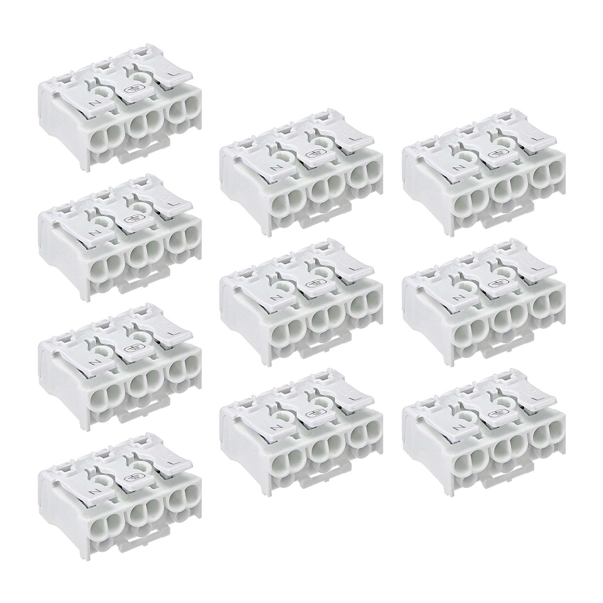 Spring Connectors, Quick Wire Connector Terminal Block 3-Positions ...