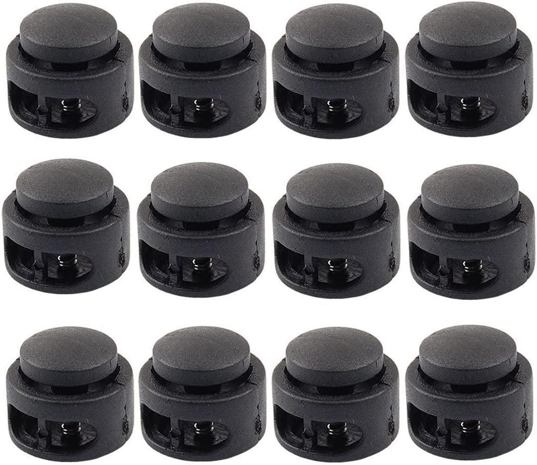 Spring Cord Locks Double Hole Cord Lock Toggle End Plastic Stop Sliding ...
