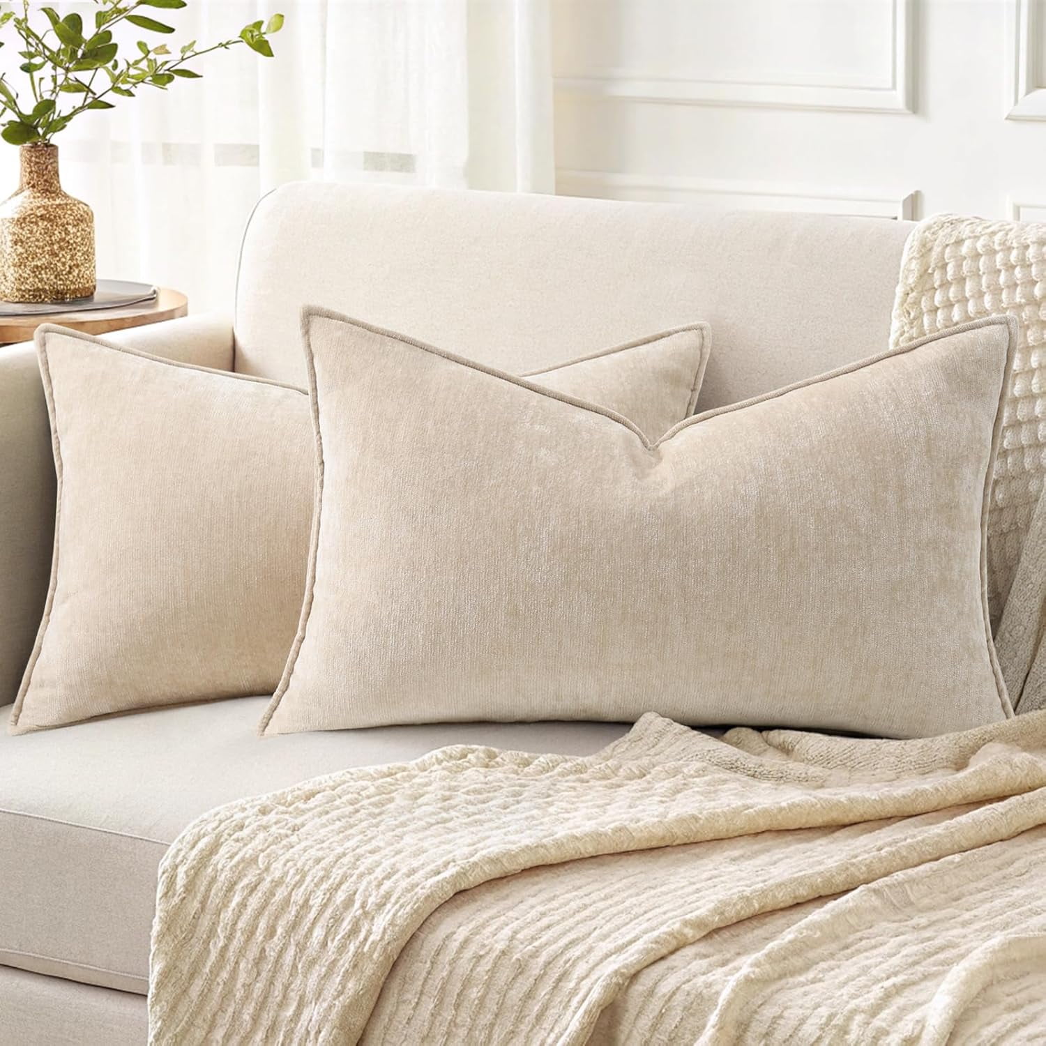 Spring Couch Throw Pillow Covers 12x20 Set of 2, Decorative Soft ...