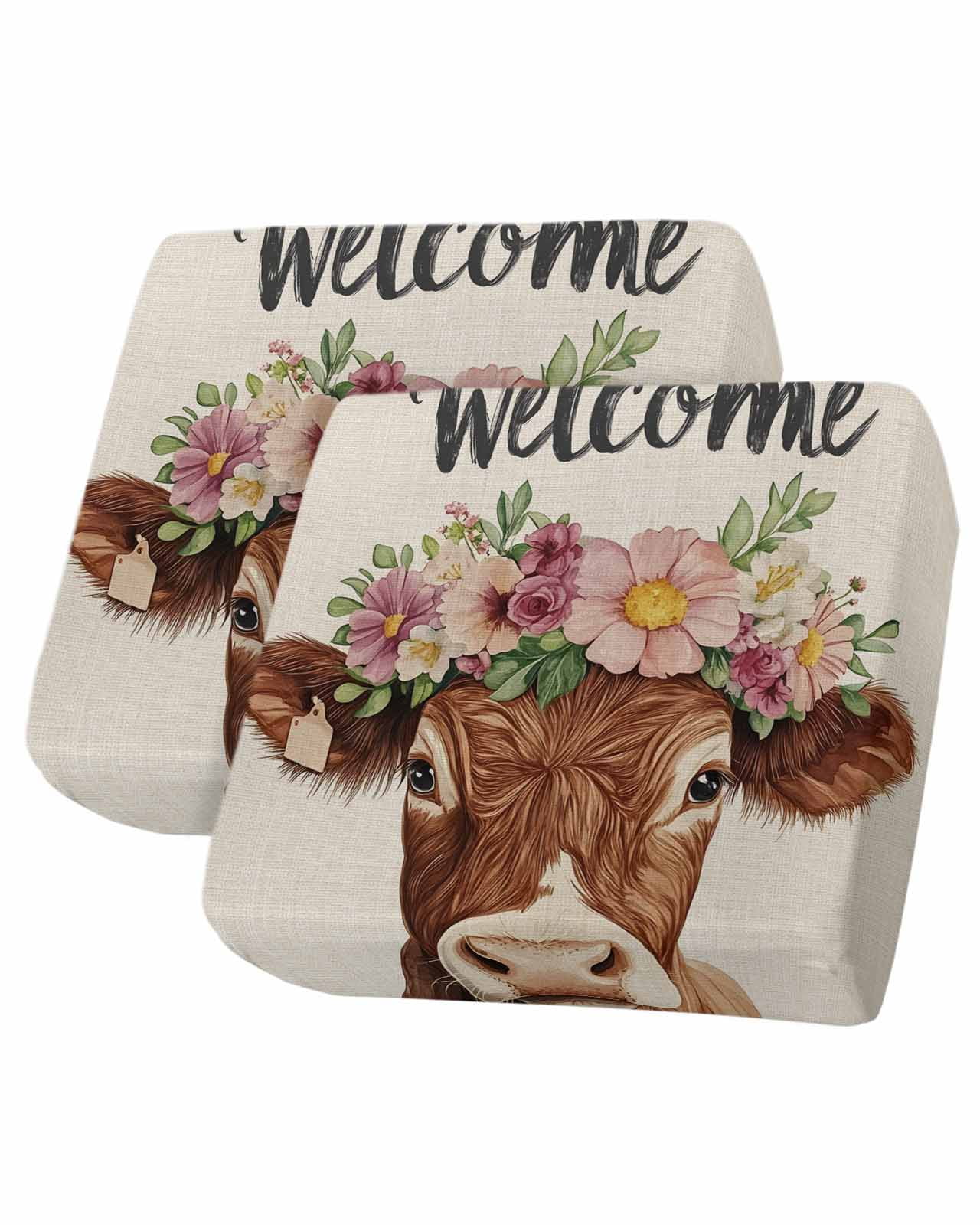 Spring Cow Sofa Couch Cushion Covers Washable, Removable Stretchable ...