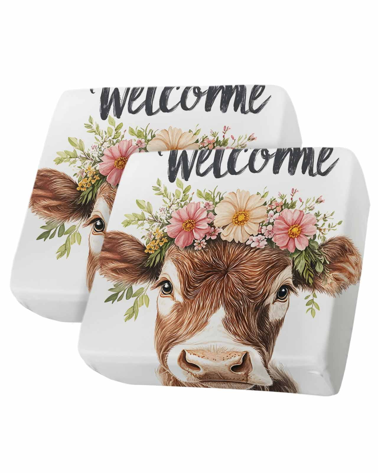 Spring Cow Sofa Couch Cushion Covers Washable, Removable Stretchable ...