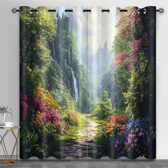 Spring Curtains, Forest Curtains for Bedroom Living Room, Natural ...