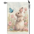 Spring Cute Bunny Garden Flag Butterfly Garden Flag Eater Rabbit ...