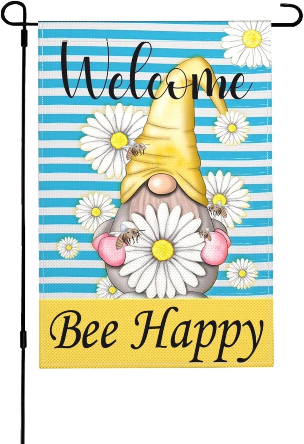 Spring Daisy Gnome Garden Flag - Vertical Double-Sided House Flags ...