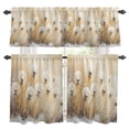 Spring Dandelion Kitchen Curtains Valance and Tier Set Retro Watercolor ...