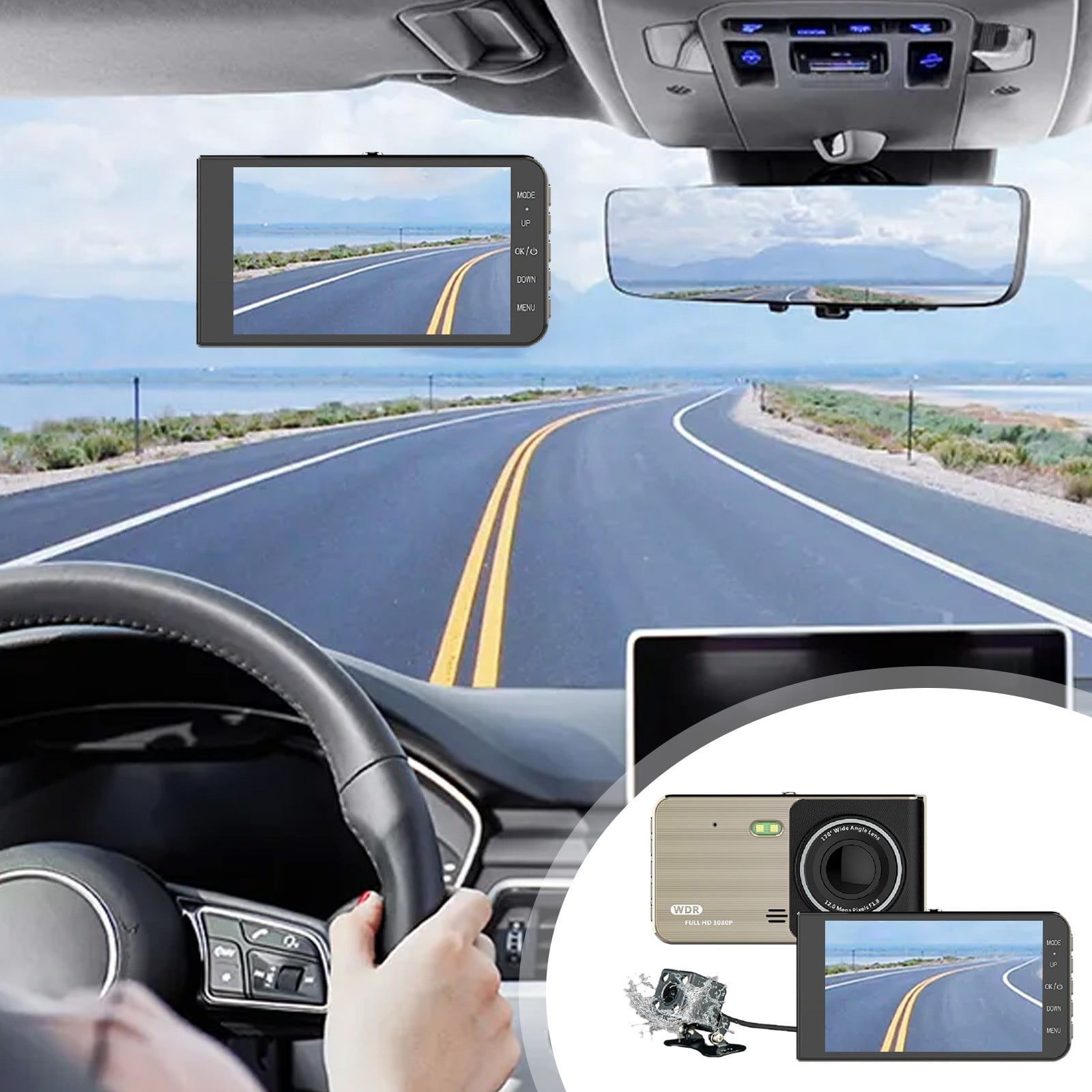 Spring Deal on Clearance 2025! UUHYTG 2 Channel Dash Cam Front And Rear ...