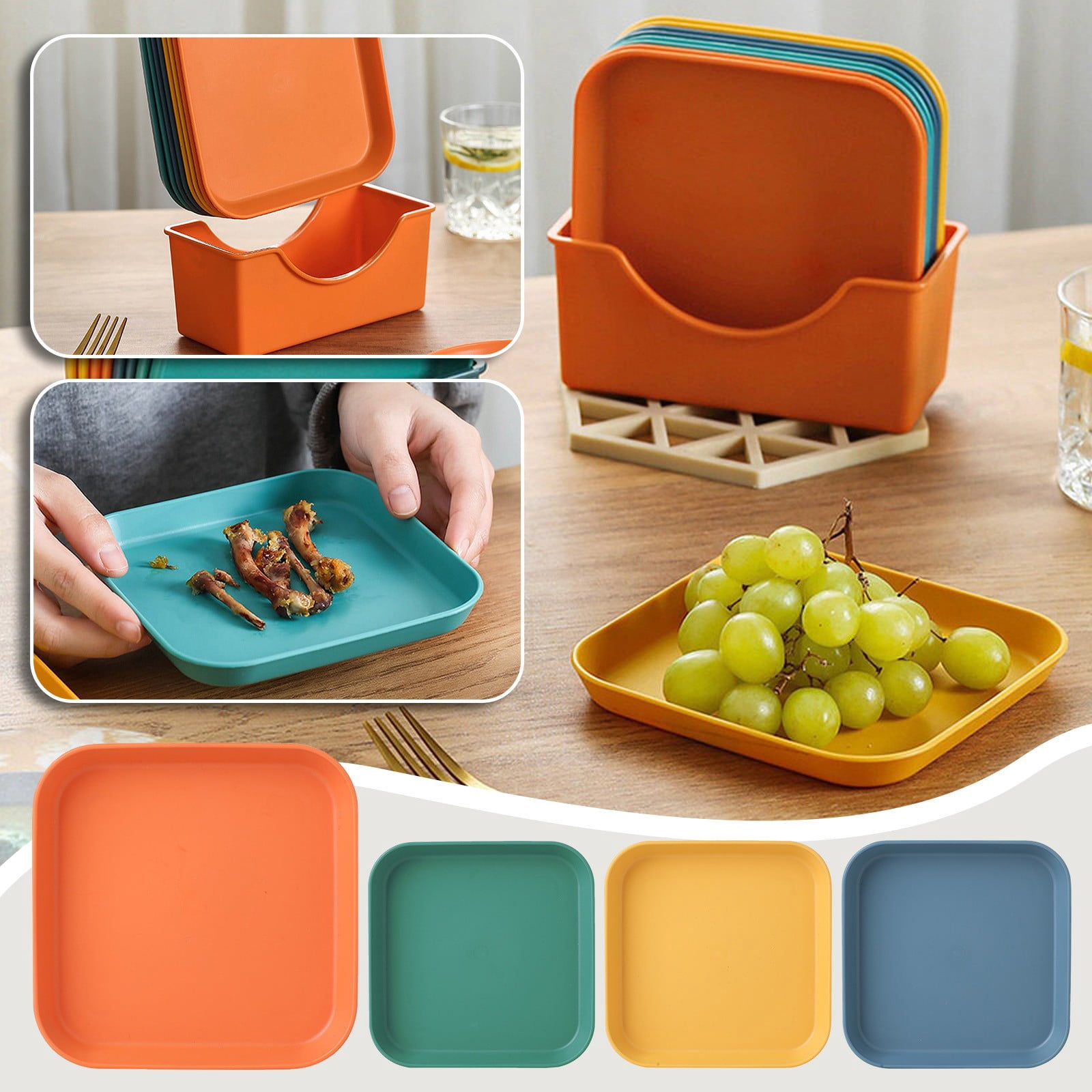 Spring Deals! Lusxy Macaron Spit Bone Dish Spit Household Food Grade ...