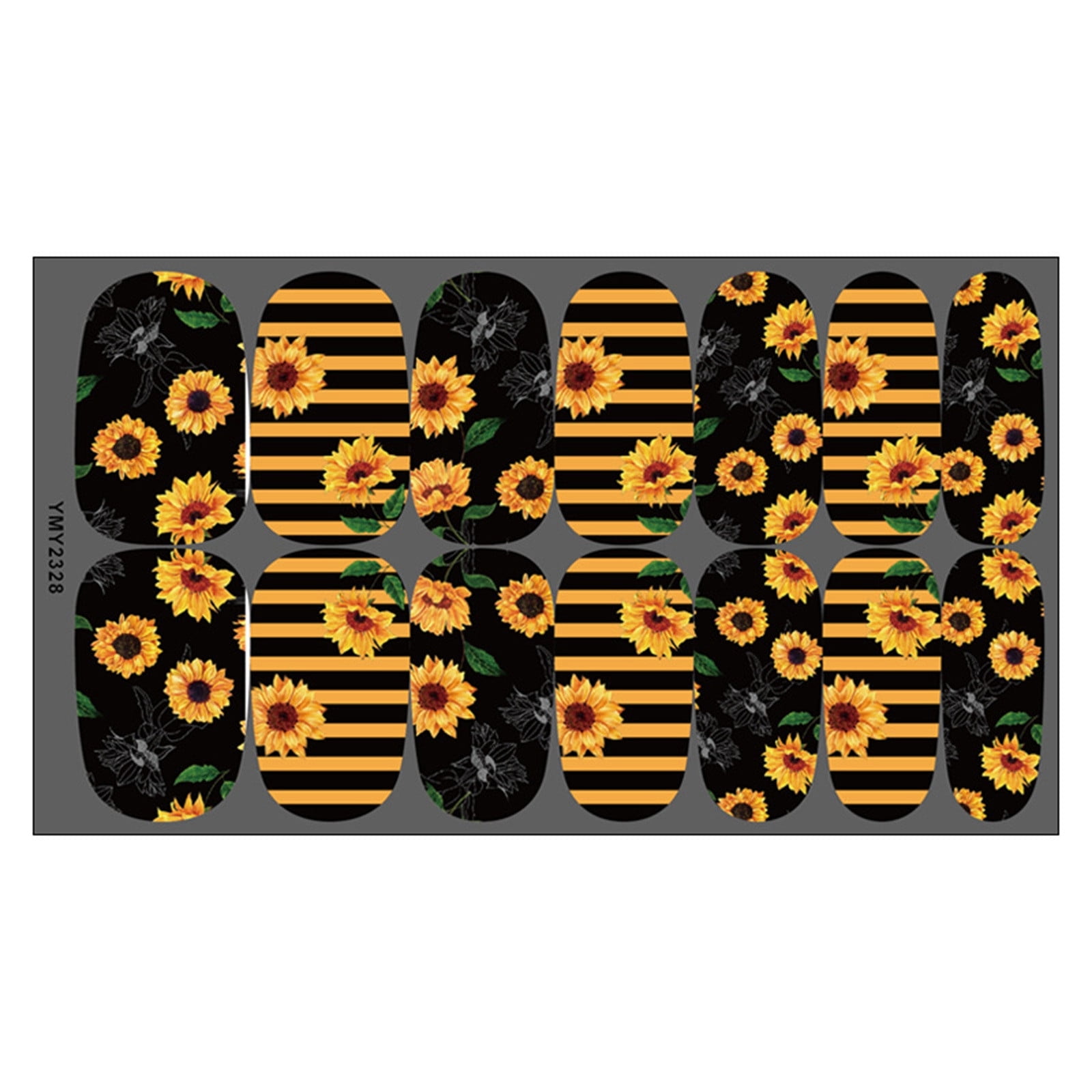 Spring Deals! Sunflower Nail Stickers Floral Flower Nail Art Water ...