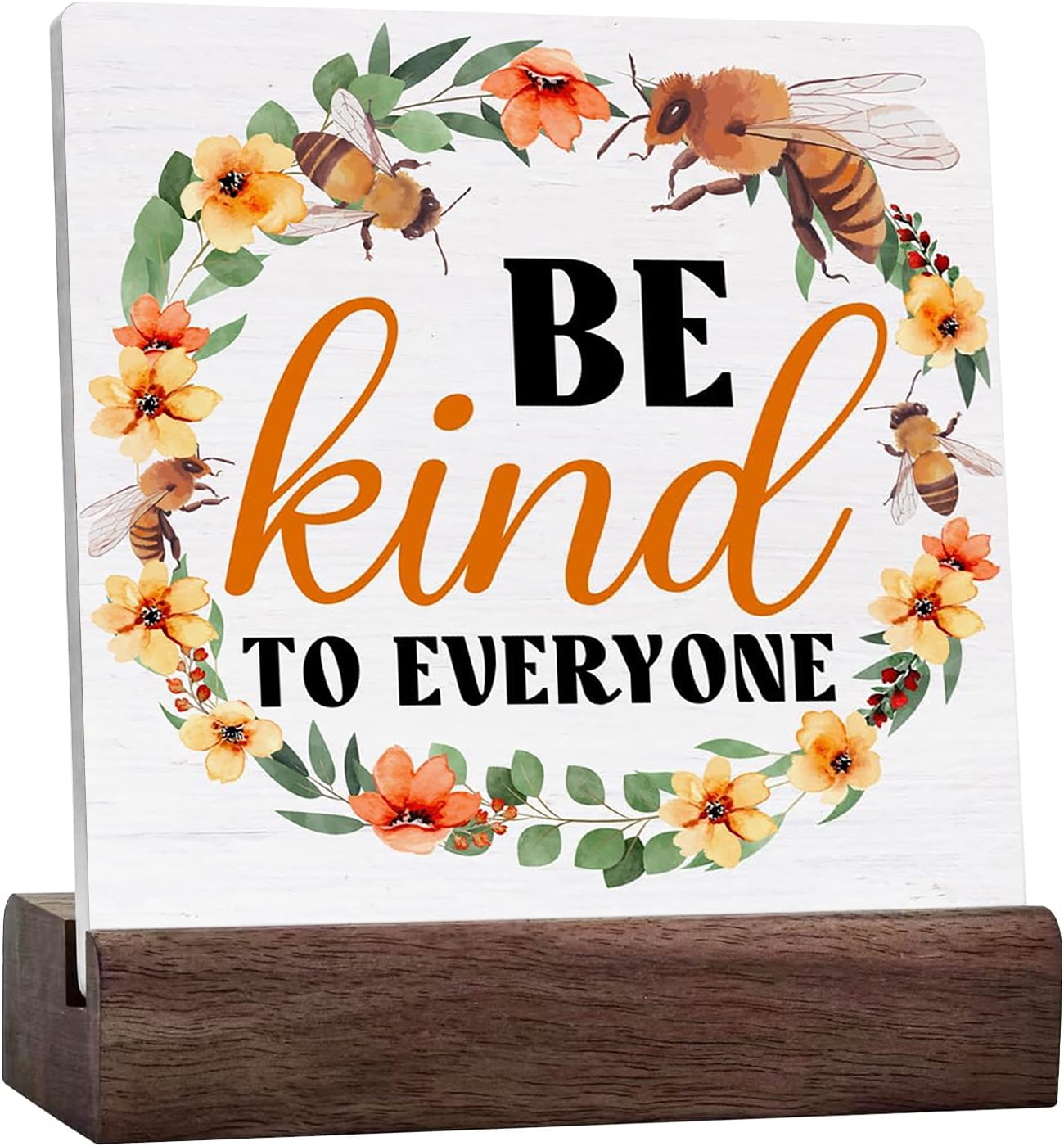 Spring Decor Be Kind to Everyone Ceramic Table Plaque Farmhouse Spring ...