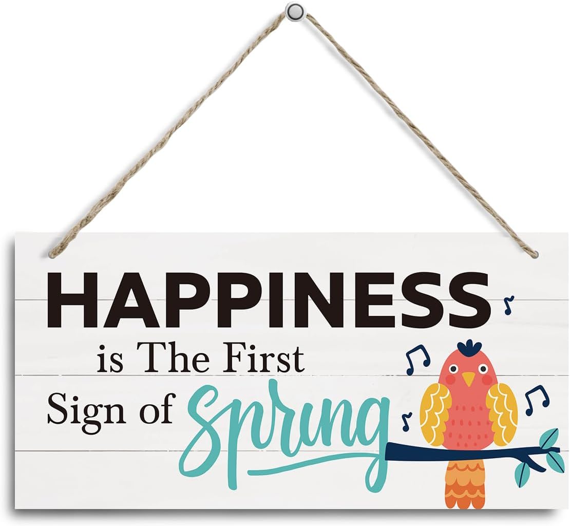 Spring Decor, Decorative Hanging Wall Plaque Wood Sign, Spring Door ...