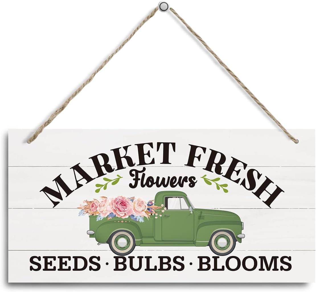 Spring Decor, Decorative Hanging Wall Plaque Wood Sign, Spring Wood ...