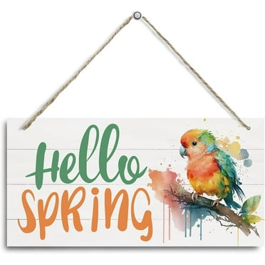 LIJCC Flower Color Printed Welcome Sign Door Panel Colorful Flowers ...