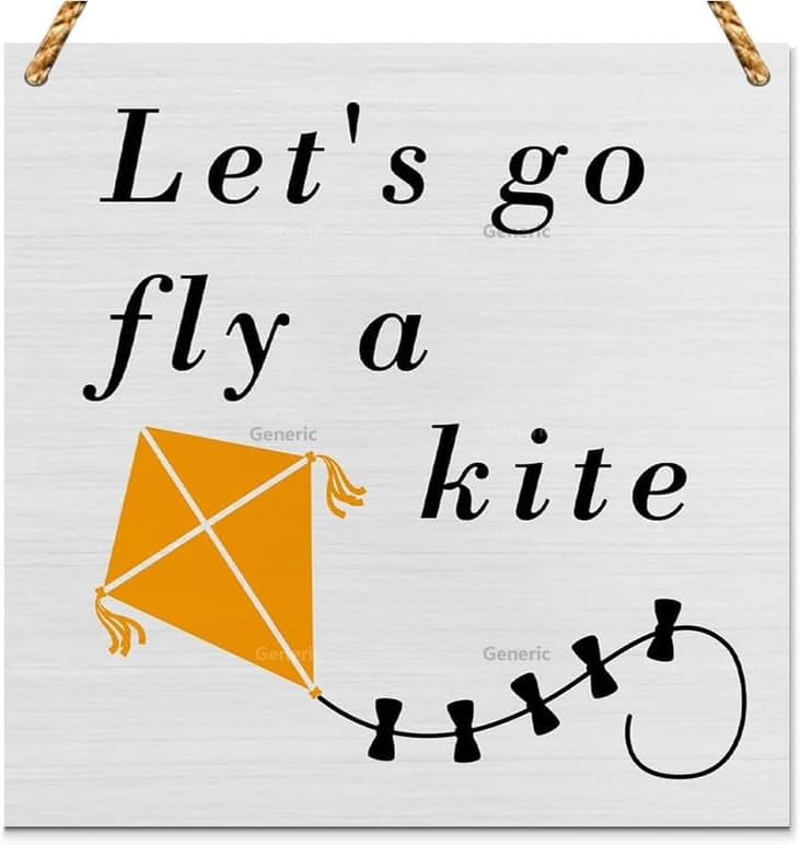 Spring Decor Let's Go Fly A Kite Spring Decorations Cute Wood Sign ...