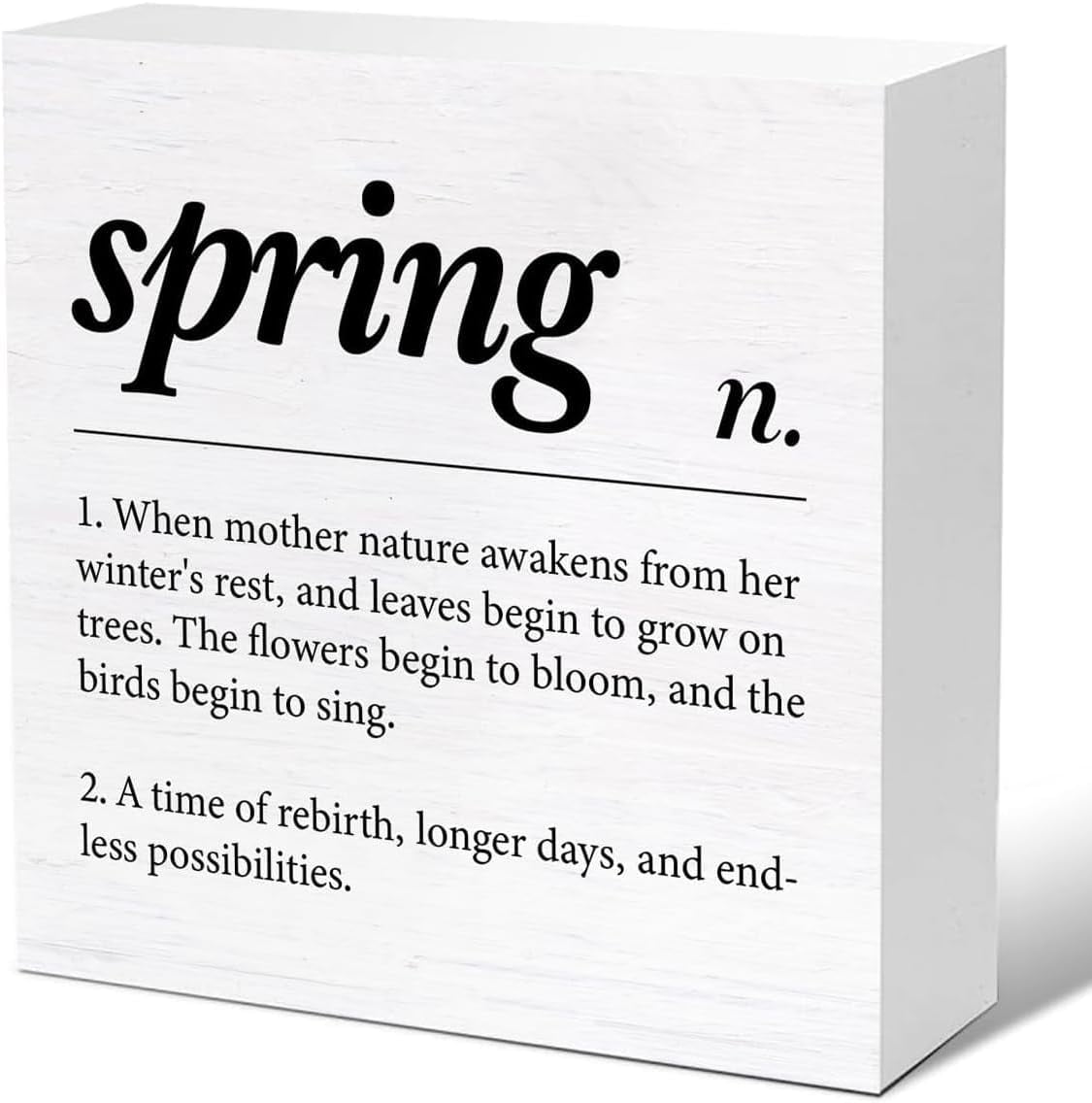 Spring Decor Spring Definition Wood Sign Home Living Room Desk Tabletop ...
