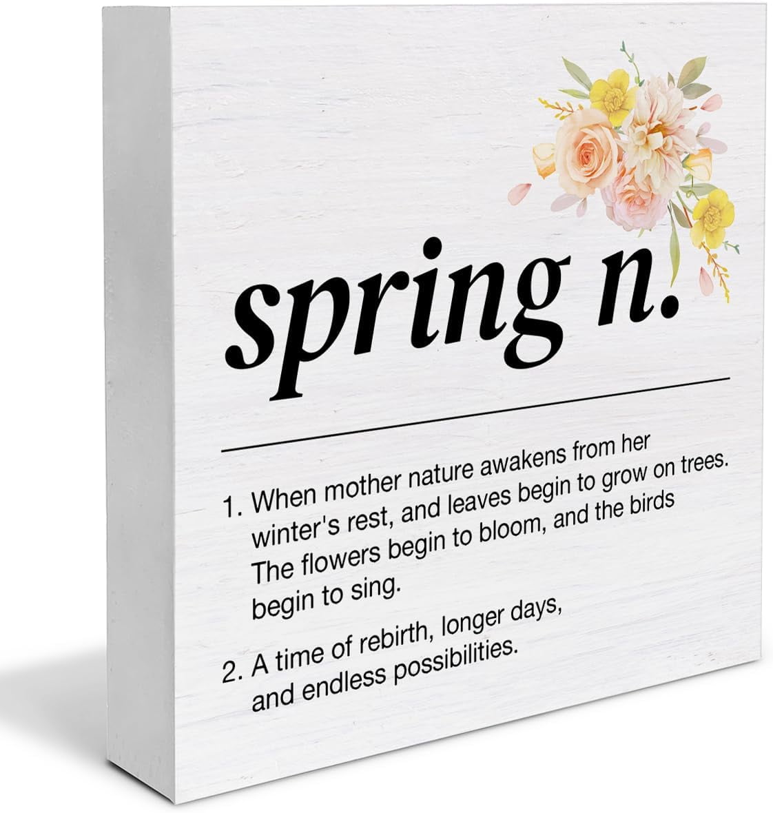 Spring Decor - Spring Sign Decorations Spring Definition Wood Block ...