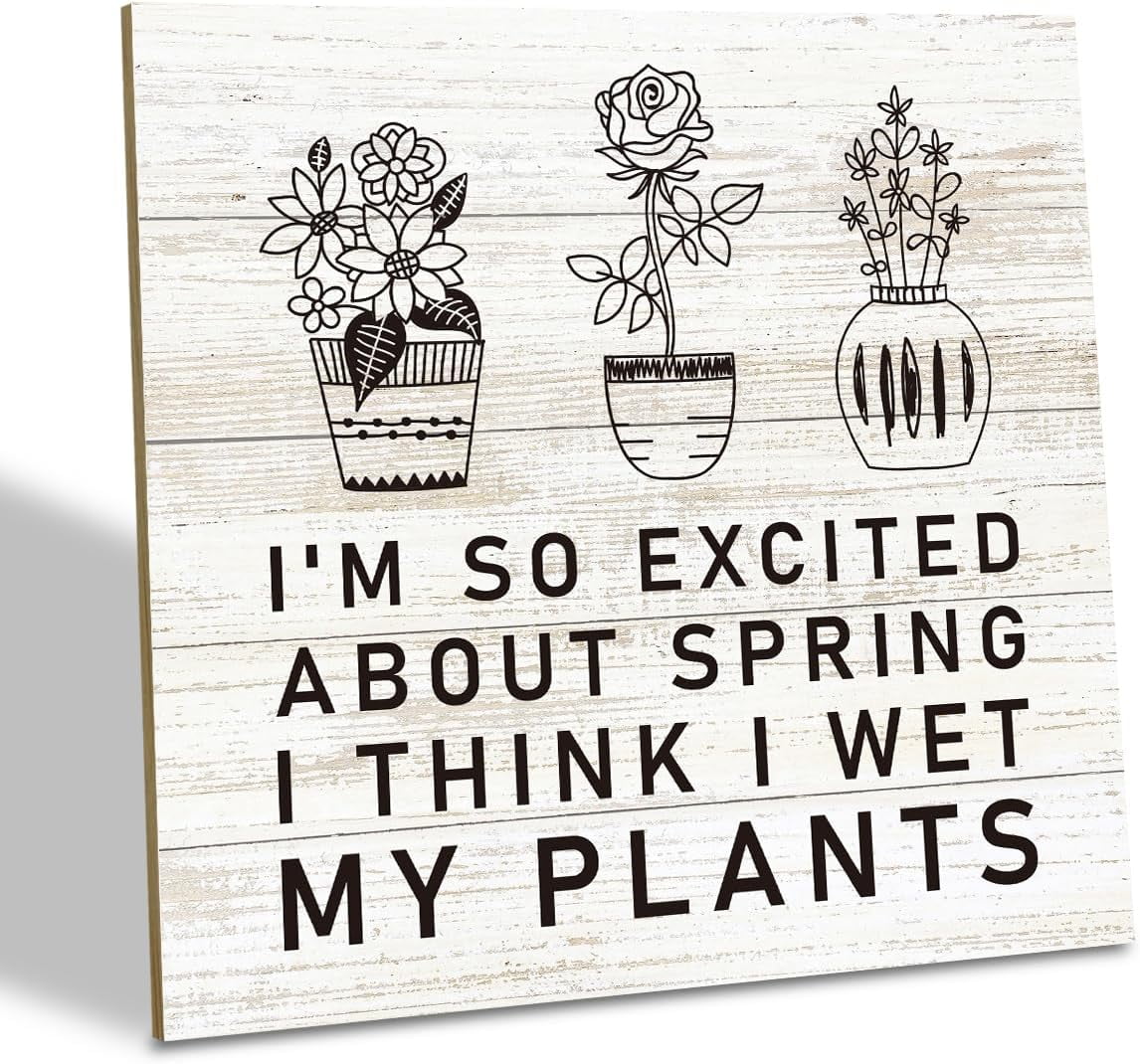 Spring Decor Wood Plaque Table Art Sign Botanical Decor Decorative Wood ...
