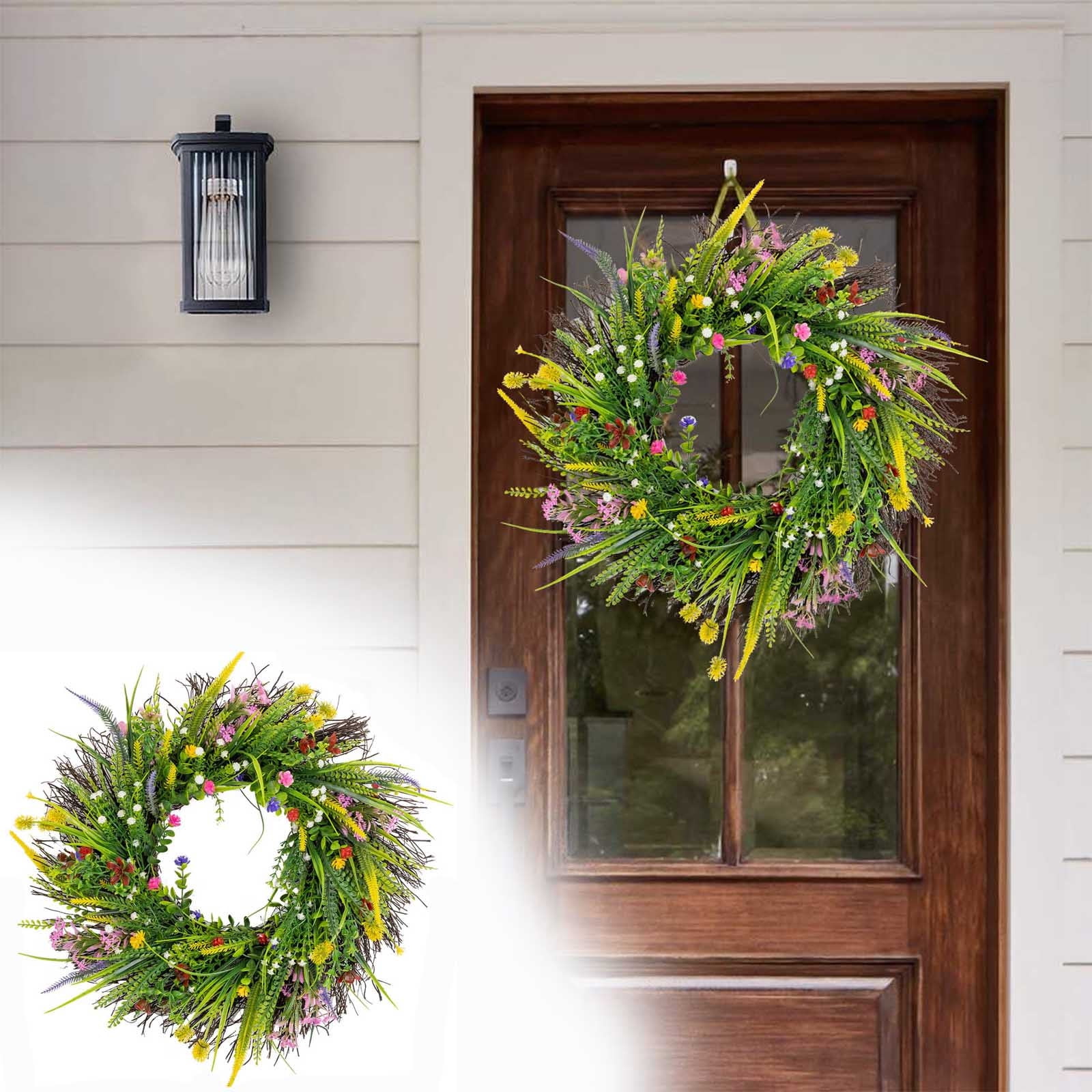 Spring Decor Wzzjkit Artificial Flowers Garland Wreath, Hanging Flower ...