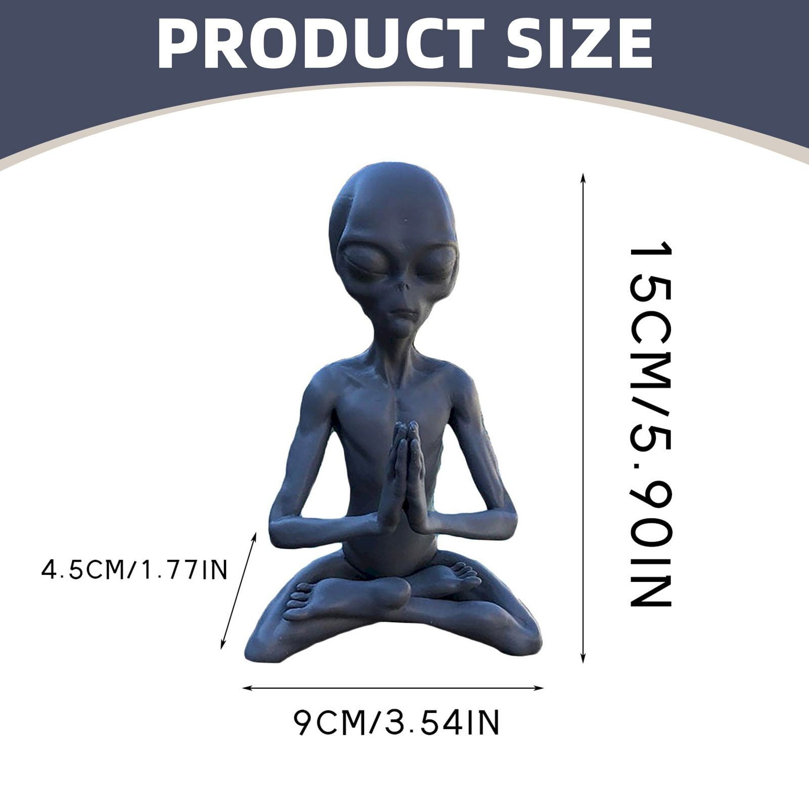 Spring Decoration 2Pcs Meditating Alien Garden Sculptures & Statues ...