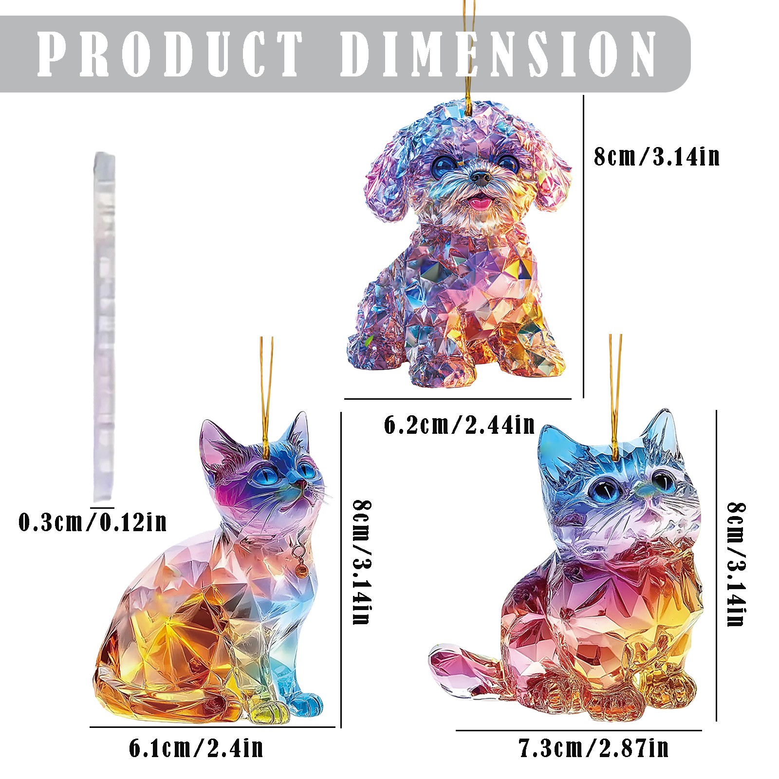 Spring Decoration Colorful Desktop Standing Decoration Acrylic Desktop ...