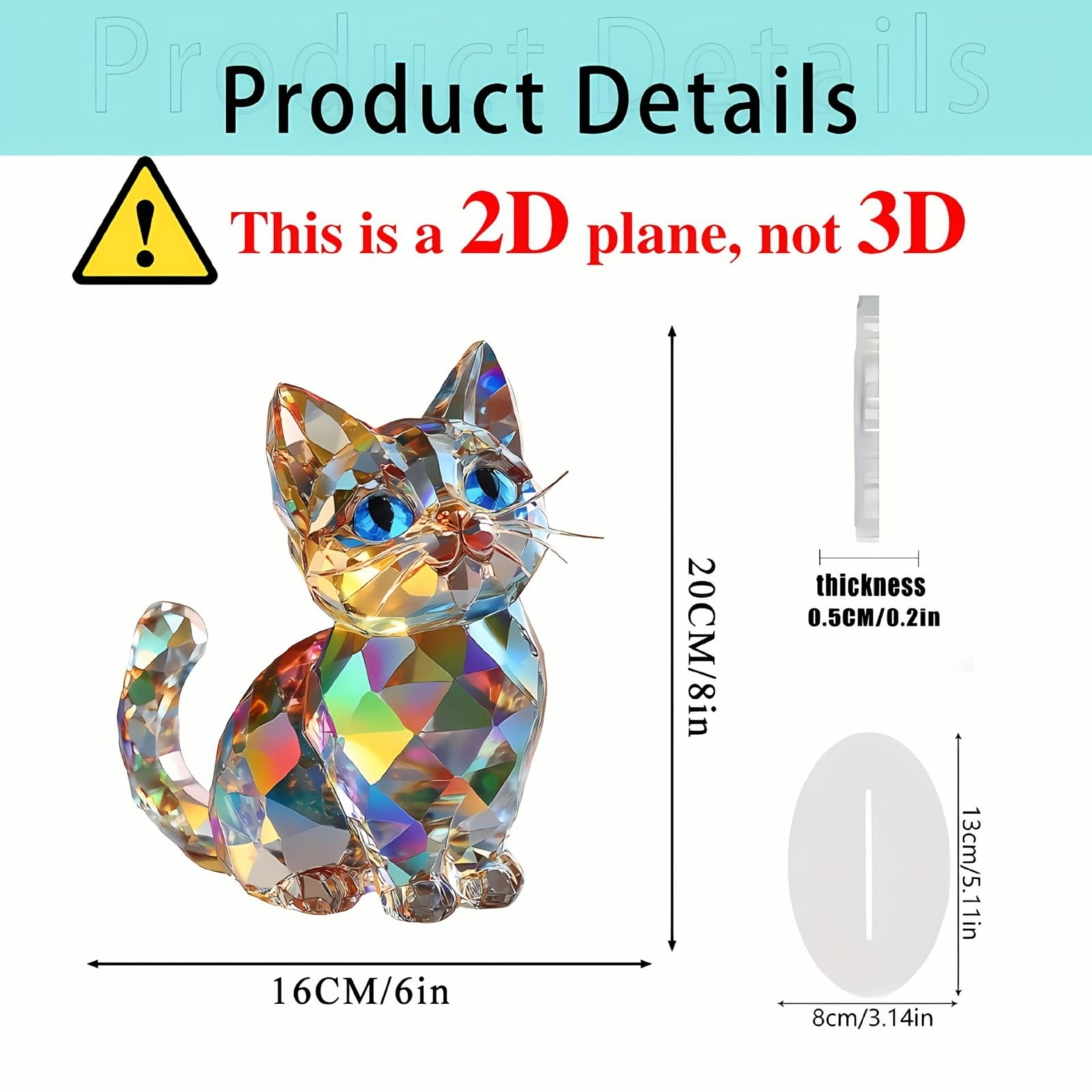Spring Decoration Colorful Desktop Standing Decoration Miniature Cat ...