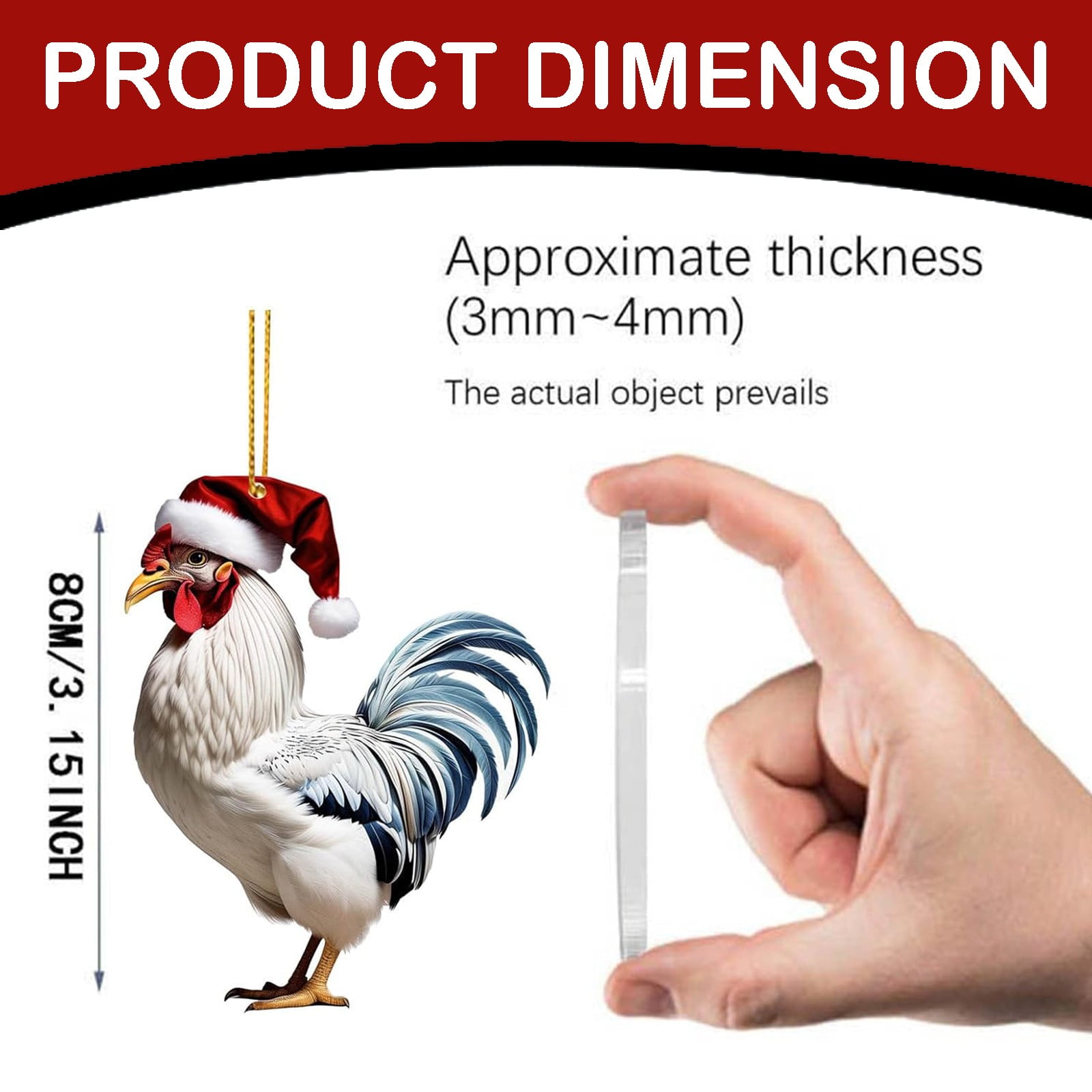 Spring Decoration Cute Chicken Hanging Decorations Christmas Hat ...