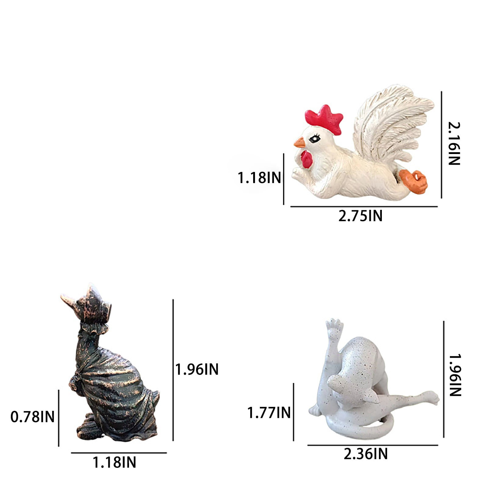 Spring Decoration Easter Bunnies Decor Bunny Statue Garden Decor for ...