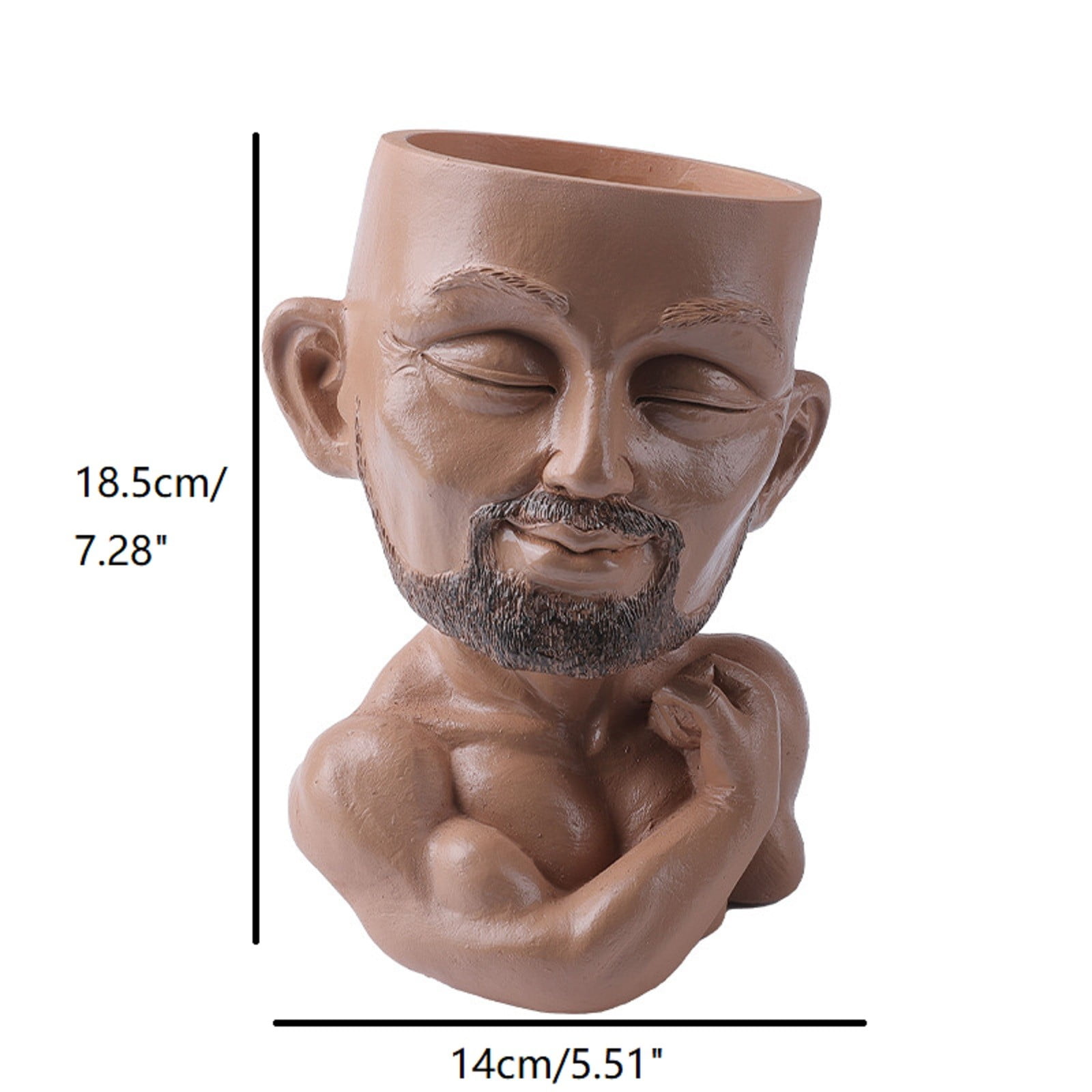 Spring Decoration Face Planter Pots Head Planter Man Face Pot Head Face ...