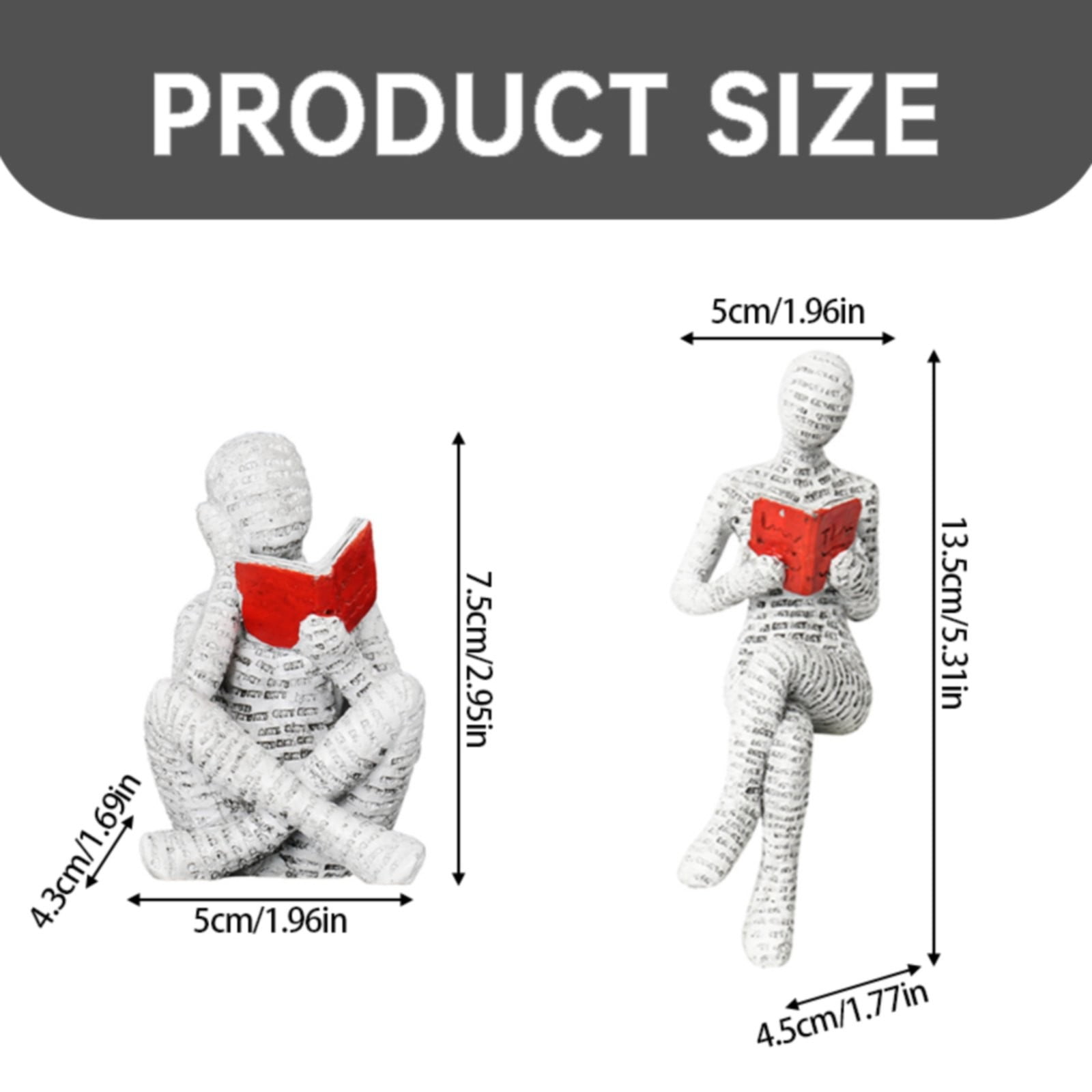 Spring Decoration Figurines Bookshelf Decor Statues Home Decor Reader ...